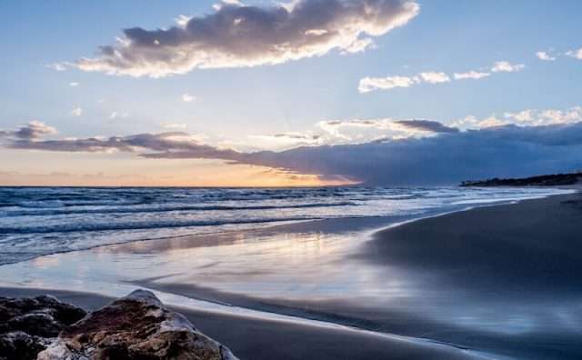 coucher de soleil plage Malaga