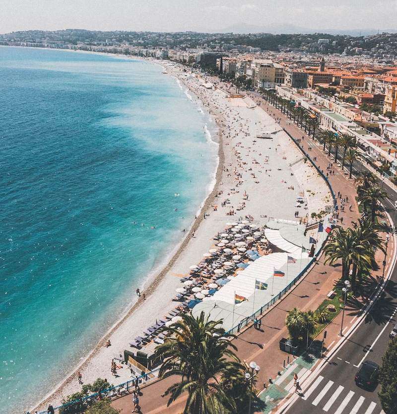 promenade des anglais vue aérienne