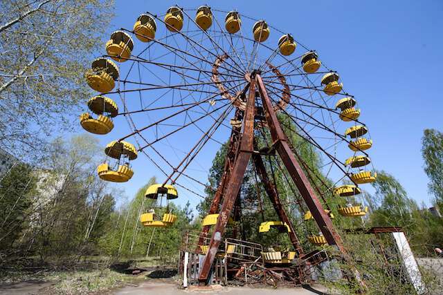 Grande roue abandonnée Chernobyl Ukraine 