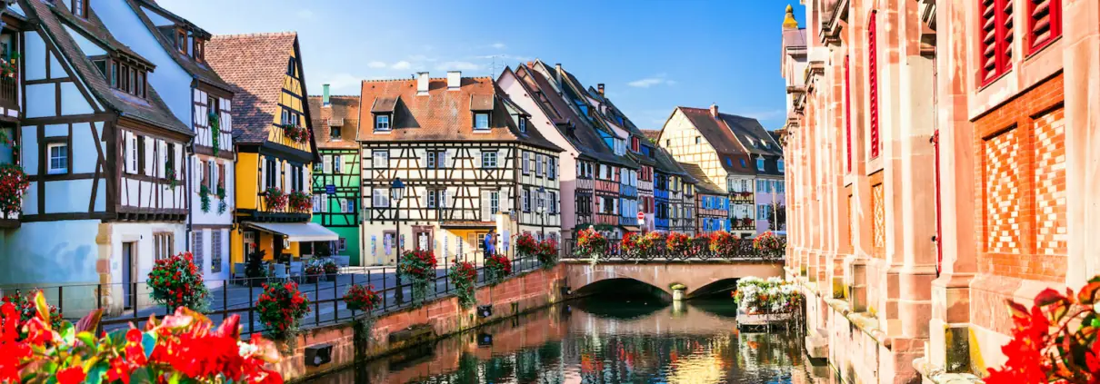 Colmar maisons fleurs colorées