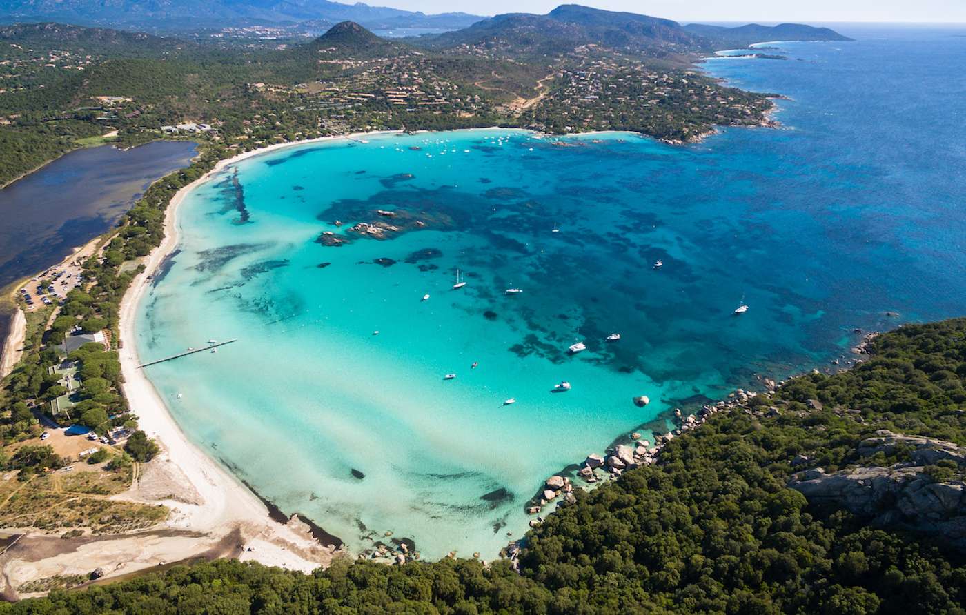 Plage Corse vue aérienne