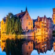 Bruges canal nuit