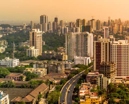 Vue aérienne Mumbai buildings